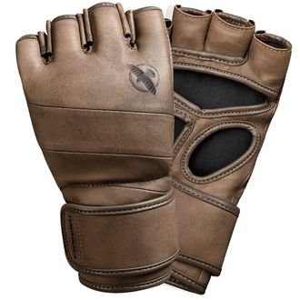 Hayabusa T3 LX 4oz MMA Handschuhe aus Leder Ideal f&uuml;r Kampf - Braun, Gr&ouml;&szlig;e S