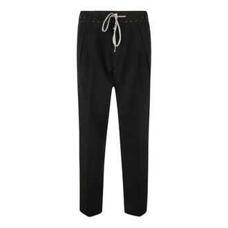 Maison Margiela Gerade Hose mit Kordelzug - - Trousers - Damen - Schwarzk - S
