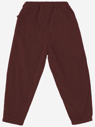 1+ in the family Girls Cotton Trousers With Ruffles Red