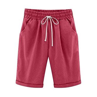 Generic Blingko Short Cargo Femme Et Randonn&eacute;E Outdoor Loisir Short Court &agrave; Taille &eacute;lastique avec Poches Bermudas Pantalon Court Chic Couleur Unie Short d&eacute;t&eacute; 