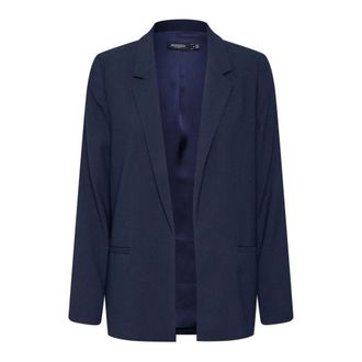 Soaked In Luxury Nachthimmel Blazer mit langen &Auml;rmeln - - Jackets - Damen - Blau - 2XL
