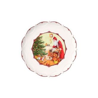 Villeroy & Boch Toys Fantasy, assiette pâtisserie ronde profonde, enfants dansant, 39 x 39cm, Porcelain Premium, multicolore