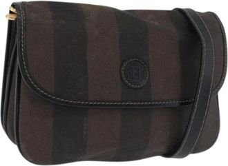 Fendi Pre-owned Vintage Pequin Shoulder Bag - Femme - Pre-owned - Brun - Taille: ONE Size