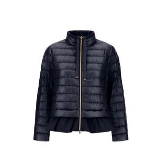 Herno Piumino con balza al fondo - - Jackets - Damen - Schwarzk - 2XL