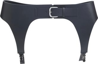 Jean Paul Gaultier Femme, Accessoires, Bleu, Taille: 85 CM Ceinture en Cuir Bleu Accessoires &Eacute;l&eacute;gants