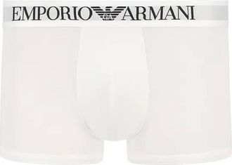 Emporio Armani Herren Trunk wei&szlig; Baumwolle unifarben