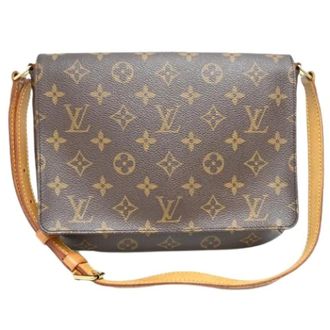 Louis Vuitton Sac bandouli&egrave;re Musette Tango doccasion - Femme - Pre-owned - Brun - Taille: ONE Size