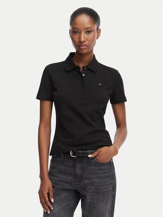 Tommy Jeans Poloshirt Essential DW0DW22820 Schwarz Regular Fit