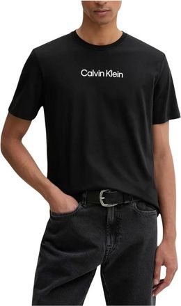 Calvin Klein Homme, Tops, Noir, Taille: L T-shirt imprim&eacute; &agrave; col rond et manches courtes