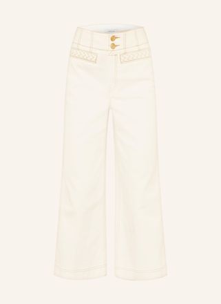 Zimmermann Cropped-Jeans Roselight weiss
