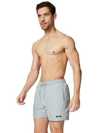 Calvin Klein Short de Bain Homme Medium Drawstring S&eacute;chage Rapide, Gris (Quarry), M