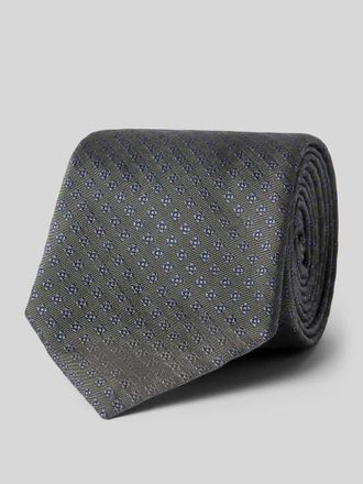 Gierremilano Seidenkrawatte aus reiner Seide mit Allover-Stitching (7,5 cm)