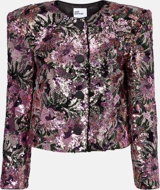 Self Portrait Veste à sequins