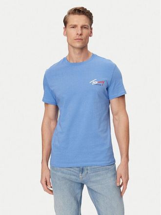 Tommy Jeans T-Shirt DM0DM22538 Blau Slim Fit