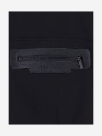 Just Cavalli Cotton Hooded Hoodie - Black