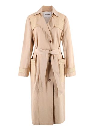 Nanushka Sand Alex Trench Coat Size L