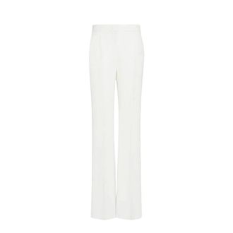Max Mara Pantalon de smoking Cady - Femme - Pantalons - Blanc - Taille: 36 FR