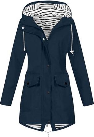 Generic Vestes dautomne et dhiver 2026 pour femmes, trois en une deux pi&egrave;ces, coupe-vent, veste de costume dalpinisme en plein air, bleu marine, XXL