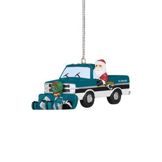 Foco NFL Jacksonville Jaguars Baumschmuck Snow Plow Santa Truck Anh&auml;nger Ornament Weihnachtsbaum