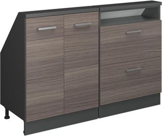 Vicco Ensembles de meuble de rangement sous pente Rion, Gris noble/Anthracite, Lot de 2, Vicco
