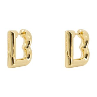 Balenciaga Womens Eisa Xs B Earrings - Balenciaga Metal Gold Jewelry-Watches