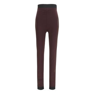 The Attico Sheer Detail Leggings - - Trousers - Damen - Braun - M