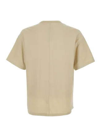 Rick Owens Mens T-Shirt Brad Beige Cotton T-Shirts And Polos