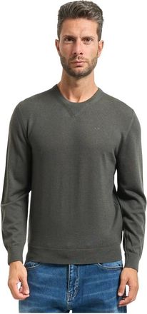 A|X Armani Exchange Homme, Pulls, Vert, Taille: XL Pull en laine vert à col rond