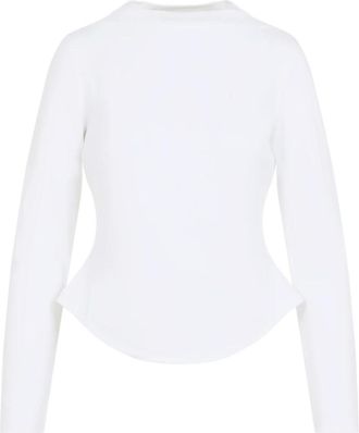 Alaia Femme, Tops, Blanc, Taille: 36 FR T-shirt ML