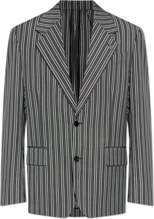 Versace Homme, Vestes, Gris, Taille: XL Blazer &agrave; rayures