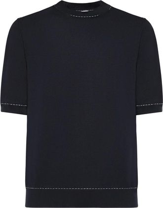 Eleventy Homme, Tops, Bleu, Taille: M T-shirt &agrave; col rond