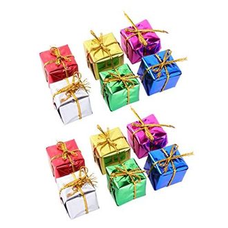 Garneck 72pi&egrave;ces Coffrets Miniatures De D&eacute;coration De No&euml;l Color&eacute;es pour Sapin Et D&eacute;corations Festives Int&eacute;rieures Et Ext&eacute;rieures