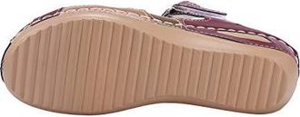Generic Sandales d&eacute;t&eacute; confortables pour femme - Style compens&eacute; - Taille - Grandes chaussures &agrave; talon creux - Sandales pour femme, Bordeaux, 39 EU
