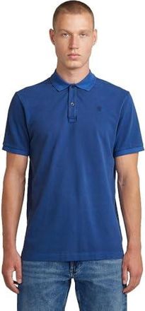 G-Star 8719965012981 Dunda Overdyed Slim Polo, Bleu (Racing Blue GD D11595-d756-h739), XL