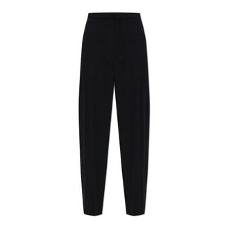 Balenciaga Gerade geschnittene Wollhose - - Trousers - Damen - Schwarzk - S