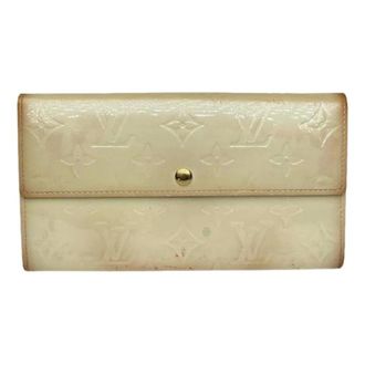 Louis Vuitton Portefeuille en cuir vintage Pre-owned - Femme - Pre-owned - Beige - Taille: ONE Size