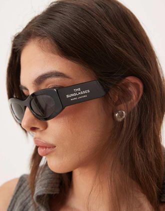 Marc Jacobs Marc Jacobs - Lunettes de soleil ovales - Noir