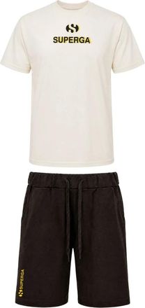 Superga Tuta T-Shirt + Shorts - - Sport - Herren - Beige - L