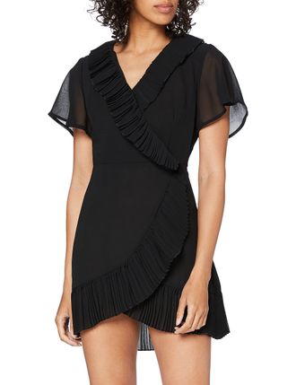 Glamorous Damen Wrap Dress Kleid, Schwarz (Black Bk), 36 (Herstellergröße: 10)