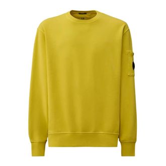 C.P. Company Lens&auml;rmel Pullover Gerippter Rundhalsausschnitt - - Sweatshirts & Hoodies - Herren - Gelb - XS