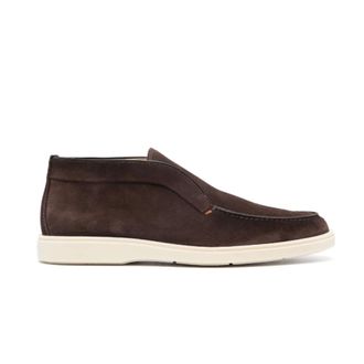 Santoni Homme, Chaussures, Brun, Taille: 43 EU Bottes Slip-On en Daim Marron