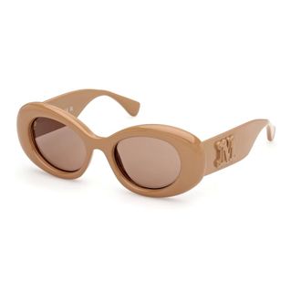 Max Mara Lunettes de soleil rondes - unisex - Accessoires - Beige - Taille: 50 MM