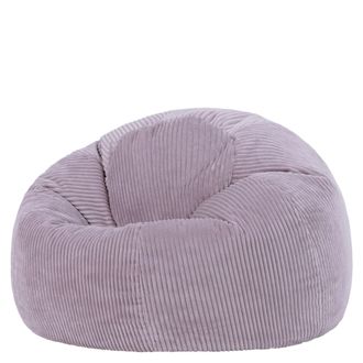 Icon Brand Kingston Sitzsack Cord, Lila, Sitzsack Erwachsene mit F&uuml;llung, Bean Bag, Cord Sessel, Lounge Sessel, Lounge Stuhl, Schlafzimmer, Wohnzimmer, Wohnzimme
