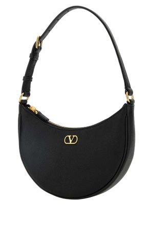 Valentino Garavani Womens Black Leather Mini Vlogo Shoulder Bag Nero Clutch