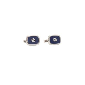 HUGO BOSS Boutons de manchette &agrave; insert &eacute;maill&eacute; - Homme - Accessoires - Bleu - Taille: ONE Size
