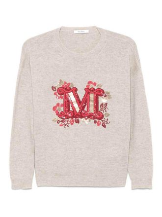 Max Mara Rundhalspullover - Beige