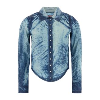 Diesel Femme, Blouses et Chemises, Bleu, Taille: 38 FR De-Lyria Shirt