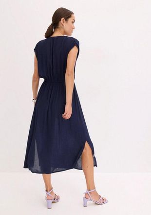 Bonprix Midikleid aus Viskose, mit feiner Stickerei, ausgestellte Passform