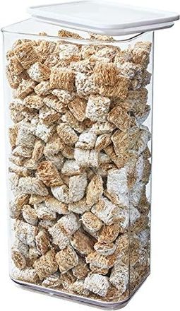 InterDesign iDesign Vorratsbehälter mit Deckel, hohe Lebensmittel Aufbewahrungsbox aus recycelbarem Plastik, luftdichte Vorratsdose für Backzutaten und andere tro