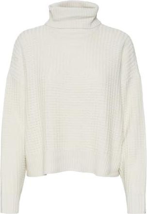 Vero Moda Vmomega Ls Pull &agrave; col roul&eacute; Boo Tricot, Bouleau, L Femme